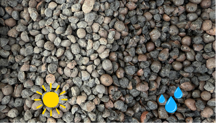 Billes d'argex concassée en argile expansée